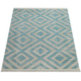 Paco Home Outdoorteppich, Hellblau, Textil, Rechteckig, 120x170 cm, strapazierf&auml;hig, f&uuml;r Fu&szlig;bodenheizung geeignet, Teppiche & B&ouml;den, Teppiche, Outdoorteppiche