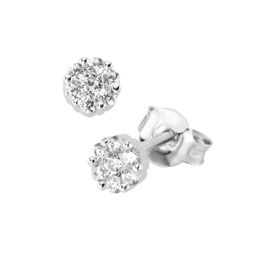 Paar Ohrstecker Smart Jewel "Bl&uuml;te, Zirkonia Steine, Silber 925", silber, Ohrringe, Damen, Silber 925 (Sterlingsilber)