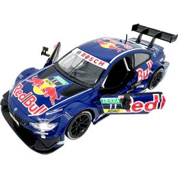 Spielzeug-Auto Jamara "Diecast, BMW M4 DTM blau inklusive Batterien", blau, Spielzeugfahrzeuge, KinderB:8,2cm H:5cm T:20,6cm, Kunststoff, Metall, LED Licht; Ma&szlig;stab 1:24, B:8,2cm H:5cm T:20,6cm