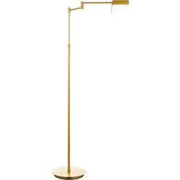 LED Stehlampe "GRAZ", gold (messingfarben matt), 1, H: 100cm, 1 Stk., HELL H&Ouml;LLISCH GUTES LICHT, Leuchten, Tastdimmer, in der H&ouml;he einstellbar, LED Stehlampe