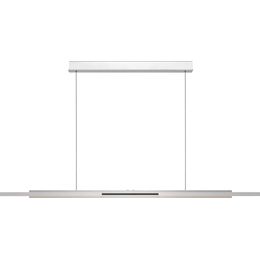 LED Pendelleuchte "WHIPPY", wei&szlig; (aluminiumfarben eloxiert), 6, 1 Stk., HELL H&Ouml;LLISCH GUTES LICHT, Leuchten, Tastdimmer, 3-Stufen CCT, Stufenlos h&ouml;henverstellbar, LED Pendelleuchte