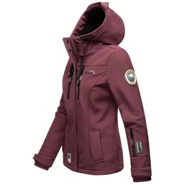 Softshelljacke Marikoo "Kleine Zicke", Damen, Gr. S, rot (weinrot), Obermaterial: 98% Polyester, 2% Elasthan, Innenseite: 100% Polyester, Jacken Softshelljacke, sportliche Funktionsjacke