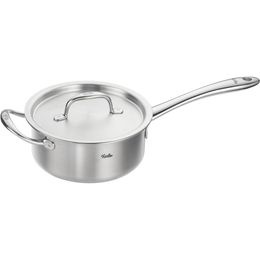Kasserolle Fissler "M5 Pro-Ply Stielkasserolle mit Metalldeckel", silberfarben, B:22,5cm H:13cm L:48,5cm &Oslash;:20cm, T&ouml;pfe, Kasserolle, Kompakte Stielkasserolle mit Pro-Ply&trade; Technologie und Metalldeckel