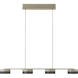 LED Pendelleuchte "MESH", sand, 4, 1 Stk., HELL H&Ouml;LLISCH GUTES LICHT, Leuchten, Tastdimmer, Stufenlos h&ouml;henverstellbar, LED Pendelleuchte