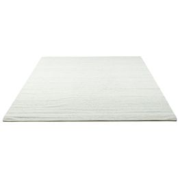 Wollteppich Theko "Molde - 14003", grau, B:120cm H:5mm L:180cm, Schurwolle, Teppiche, Fransenteppich, reine Wolle, handgewebt, Scandi, Rauten Muster, mit Fransen