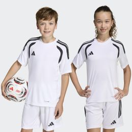 Fu&szlig;balltrikot adidas Performance "TIRO26L JSY Y", Jungen, Gr. 128, wei&szlig;, schwarz, schwarz, Obermaterial: 100% Polyester, Rundhals, Trikots Fu&szlig;balltrikot, f&uuml;r Kinder, ohne Verschluss, mit climacool