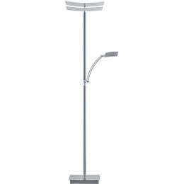 LED Stehlampe "ANDY", silber (nickelfarben matt, chromfarben abgesetzt), 3, H: 185cm, 1 Stk.,mit Lesearm, HELL H&Ouml;LLISCH GUTES LICHT, Leuchten, Tastdimmer, CCT, LED Stehlampe