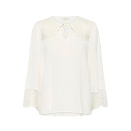 Langarmbluse Kaffe "Langarm-Bluse KAapril", Damen, Gr. 34, wei&szlig; (chalk), Obermaterial: 100% Viskose CV., Blusen
