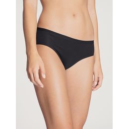 Slip Calida "Natural Comfort", Damen, Gr. S (40/42), schwarz, Single Jersey, Obermaterial: 92% Baumwolle, 8% Elasthan, unifarben, normal, Unterhosen Slip, Regular Cut, elastisch, weich, Single Jersey Qualit&auml;t, pillingarm