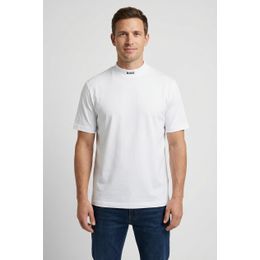 T-Shirt BOSS Green, Jungen, Gr. L, wei&szlig;100, Single Jersey, Obermaterial: 95% Baumwolle, 5% Elasthan, unifarben, relaxed fit normal, Rundhals, Shirts T-Shirt