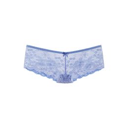 Hipster Lascana, Damen, Gr. 32/34, kornblumenblau, Spitze, Obermaterial: 90% Polyamid, 10% Elasthan, unifarben, k&ouml;rpernah, Unterhosen, aus zarter Spitze