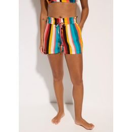 Shorts bonprix, Damen, Gr. 40, N-Gr, bunt (bunt gestreift), Obermaterial: 100% Viskose, loose fit, Hosen Shorts, aus Viskose, Loose Fit Passform, in verschiedenen Gr&ouml;&szlig;en