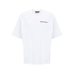 T-Shirt 2Y STUDIOS "2Y Studios Herren Smiley Oversize Tee", Jungen, Gr. XS, wei&szlig;, 100% Baumwolle, bedruckt, oversize, Rundhals, Shirts T-Shirt