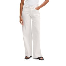 Marc O'Polo Weite Jeans MARC O'POLO "aus Organic Cotton", Damen, Gr. 28, L&auml;nge 32, wei&szlig;, Obermaterial: 99% Baumwolle, 1% Elasthan, unifarben, loose fit extralang, Jeans