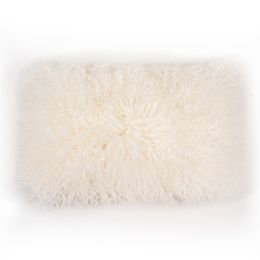 Dekokissen Pad "Glory", wei&szlig;, unifarben, B:30cm L:50cm, Lammfell, Polyester, Dekokissen_Sitzkissen_Kissenh&uuml;llen, Echtfell