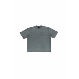 T-Shirt DROPSIZE "Dropsize SIDE RIB T-SHIRT", Jungen, Gr. XS, acid washed grau, 100% Baumwolle, unifarben, oversize, Rundhals, Shirts T-Shirt