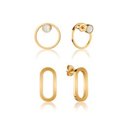 Schmuckset ISABELLA FORD "IS016G", gold, Schmuck_Sets, Damen, 20mm, Edelstahl, Schmuckset, 20 mm