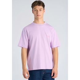 Kurzarmshirt LINDBERGH, Jungen, Gr. L, lt lavender, Single Jersey, Obermaterial: 100% Baumwolle, bedruckt, l&auml;ssig geschnitten h&uuml;ftbedeckend, Rundhals, abgerundeter Saum, Shirts, Sommershirt mit gro&szlig;em R&uuml;ckenprint / kleinem Frontprint