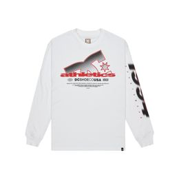 Langarmshirt DC Shoes "Slathletic Hls", Herren, Gr. S, wei&szlig;, Obermaterial: 75% Baumwolle, 25% Baumwolle., Shirts Langarmshirt