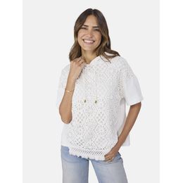 LIEBLINGSST&Uuml;CK Kapuzensweatshirt LIEBLINGSST&Uuml;CK "DoraL", Damen, Gr. M, 110, sanftes wei&szlig;, 100% Baumwolle, weit, Rundhals, Sweatshirts, aus 100% Baumwolle