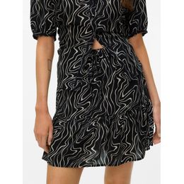 V&eacute;ro Moda Minirock VERO MODA "VMEASY JOY H/W SHORT SKIRT WVN", Damen, Gr. L (40), schwarz-wei&szlig; (schwarz aop:dana), Web, Obermaterial: 100% Viskose, bedruckt, kurz, R&ouml;cke Minirock, Viskose