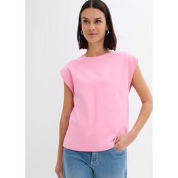 T-Shirt bonprix, Damen, Gr. 40/42 (M), rosa, Obermaterial: 100% Baumwolle, l&auml;ssig geschnitten, Shirts T-Shirt, verschiedene Gr&ouml;&szlig;en, aus Baumwolle, l&auml;ssige Passform