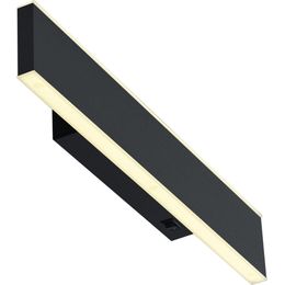 LED Wandleuchte "DELTA-B", schwarz, 2, H: 4cm, 1 Stk., HELL H&Ouml;LLISCH GUTES LICHT, Leuchten, Tastdimmer, 3-Stufen dimmbar, IP54, LED Wandleuchte