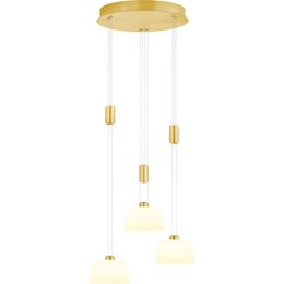 LED Pendelleuchte "ELEGANCE", messingfarben matt, 3, &Oslash; 43cm, 1 Stk., HELL H&Ouml;LLISCH GUTES LICHT, Leuchten, dimmbar &uuml;ber Wanddimmer, H&ouml;henverstellbar, LED Pendelleuchte