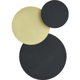 LED Wandleuchte "TILDA", schwarz (schwarz, goldfarben), 1, H: 34cm, 1 Stk., HELL H&Ouml;LLISCH GUTES LICHT, Leuchten, Tastdimmer, LED Wandleuchte