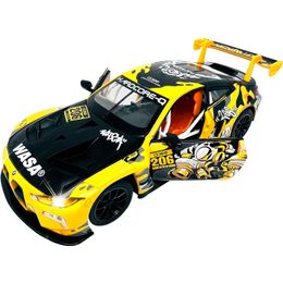 Spielzeug-Auto Jamara "Diecast, BMW M4 GT3 inklusive Batterien", gelb, Spielzeugfahrzeuge, KinderB:9,2cm H:5,3cm T:19cm, Kunststoff, Metall, LED Licht; Ma&szlig;stab 1:24, B:9,2cm H:5,3cm T:19cm
