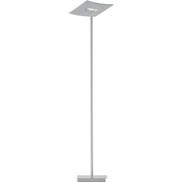 LED Stehlampe "MODENA X", silber (nickelfarben matt, chromfarben abgesetzt), 1, H: 180cm, 1 Stk., ohne Lesearm, HELL H&Ouml;LLISCH GUTES LICHT, Leuchten, Tastdimmer, LED Stehlampe