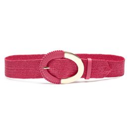 Tailleng&uuml;rtel Lascana "Stretchg&uuml;rtel, Schmuckg&uuml;rtel, elastischer G&uuml;rtel f&uuml;r Kleid & Overall", Damen, Gr. 95, pink, Kunstfaser, unifarben, G&uuml;rtel, in moderner Bast-Optik mit Shaping-Effekt dank elastischem Material