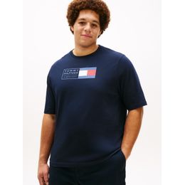 Tommy Hilfiger Big & Tall T-Shirt "BRAND LOVE TEXT", Jungen, Gr. 3XL, desert sky, Single Jersey, Obermaterial: 100% Baumwolle, TOMMY HILFIGER BIG & TALL, unifarben, regular fit normal, Rundhals, eingesetzt abgesteppte Kante, Shirts T-Shirt, Regular fit f&uuml;r gro&szlig;e Gr&ouml;&szlig;en