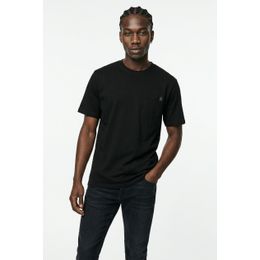 Jack & Jones Kurzarmshirt JACK & JONES "JJEDOVER SLUB TEE SS NOOS", Jungen, Gr. M, schwarz, Jersey, Obermaterial: 95% Baumwolle, 5% Elasthan, unifarben, relaxed fit normal, Rundhals, Shirts, Baumwollmischung, relaxed fit