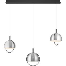 LED Pendelleuchte "HOOP", aluminiumfarben matt, 3, 1 Stk., HELL H&Ouml;LLISCH GUTES LICHT, Leuchten, B-Link Fernbedienung, Stufenlos h&ouml;henverstellbar, LED Pendelleuchte