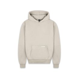 Kapuzensweatshirt DROPSIZE "Dropsize Herren Super Heavy Blank Hoodie", Herren, Gr. L, coconutmilk, 80% Baumwolle, 20% Polyester, unifarben, Rundhals, Sweatshirts