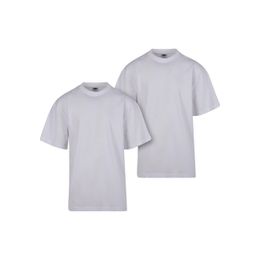 T-Shirt Urban Classics "Urban Classics Herren Tall Tee 2-Pack", Jungen, Gr. 4XL, wei&szlig; wei&szlig;, 100% Baumwolle, unifarben, normal, Rundhals, Shirts T-Shirt