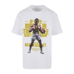 T-Shirt "Upscale by Mister Tee Herren Rumble Heavy Oversize Tee", Jungen, Gr. XL, wei&szlig;, 100% Baumwolle, UPSCALE BY MISTER TEE, bedruckt, oversize, Rundhals, Shirts T-Shirt