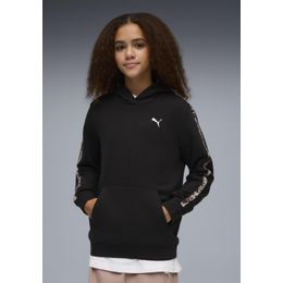 Kapuzensweatshirt Puma "ESS GRAPHIC ANIMAL HOODIE TR G", M&auml;dchen, Gr. 152, Puma schwarz, Sweatware, Obermaterial: 68% Baumwolle, 32% Polyester, bedruckt, regular fit normal, angesetztes B&uuml;ndchen, Sweatshirts, f&uuml;r Jugendliche, sportlicher Stil, mit Kapuze, mit K&auml;ngurutasche
