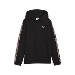 Hoodie Puma "Essentials Graphics Animal Hoodie M&auml;dchen", M&auml;dchen, Gr. 128, schwarz, Obermaterial: 32% Polyester, 68% Baumwolle. Kapuzenfutter: 100% Baumwolle. &Auml;rmelbund: 3% Elasthan, 97% Baumwolle. Decklage: 100% Polyester. Oberer Bund: 97% Baumwolle, 3% Elasthan, normal, Sweatshirts Hoodie