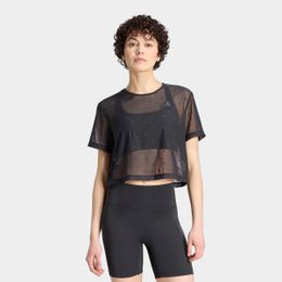Damen T-Shirt "PRIMELIFT ESSENTIALS WORKOUT MESH-, KASTIG GESCHNITTEN"schwarz, Gr. XL, adidas Performance, Obermaterial: 78% Polyester, 22% Elasthan,