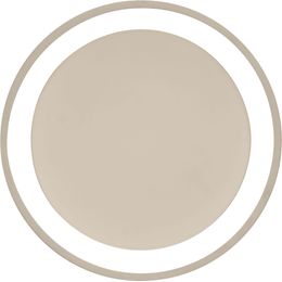 LED Deckenleuchte "AARON", beige (sand), 1, &Oslash; 38cm H: 6,5cm, 1 Stk., HELL H&Ouml;LLISCH GUTES LICHT, Leuchten, B-Link Fernbedienung, CCT, LED Deckenleuchte
