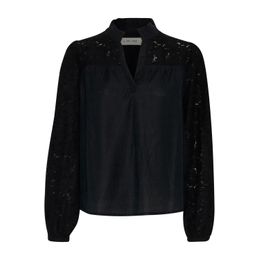 Langarmbluse Cream "Bluse langarm CRLiselin", Damen, Gr. 38, schwarz (pitch schwarz), Obermaterial: 80% Viskose LENZING ECOVERO CV LenzEcov. 20% Nylon NY., Blusen