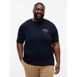 Tommy Hilfiger Big & Tall T-Shirt "BT-SCRIPT STACK", Jungen, Gr. 3XL, desert sky, Single Jersey, Obermaterial: 100% Baumwolle, TOMMY HILFIGER BIG & TALL, Rundhals, Shirts T-Shirt, Gro&szlig;e Gr&ouml;&szlig;en, aus Jersey mit Logo