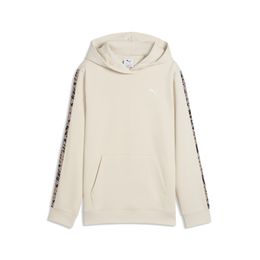 Hoodie Puma "Essentials Graphics Animal Hoodie M&auml;dchen", M&auml;dchen, Gr. 128, beige (alpine snow wei&szlig;), Obermaterial: 32% Polyester, 68% Baumwolle. Kapuzenfutter: 100% Baumwolle. &Auml;rmelbund: 3% Elasthan, 97% Baumwolle. Decklage: 100% Polyester. Oberer Bund: 97% Baumwolle, 3% Elasthan, normal, Sweatshirts Hoodie