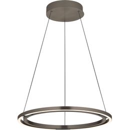 LED Pendelleuchte "RINGO", bronzefarben eloxiert, 2, &Oslash; 60cm, 1 Stk., HELL H&Ouml;LLISCH GUTES LICHT, Leuchten, Tastdimmer, 3-Stufen CCT, Stufenlos h&ouml;henverstellbar, LED Pendelleuchte