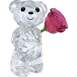 Dekofigur Swarovski "Kristallfigur Sammelfigur Kris B&auml;r Eine Rose voller Liebe", bunt (kristallwei&szlig;, rot, gr&uuml;n, schwarz), Dekofiguren, B/H/T: 2,6cm x 3,27cm x 4,02cm, Metall, Swarovski Kristall, Swarovski Kristall, B:2,6cm H:3,27cm T:4,02cm