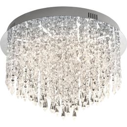 LED Deckenleuchte "PALACE", chromfarben, 1, H: 30cm, 1 Stk., rund, HELL H&Ouml;LLISCH GUTES LICHT, Leuchten, B-Link Fernbedienung, LED Deckenleuchte