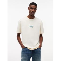 T-Shirt Tommy Jeans "TJM RELAX FIT SAILBOAT", Jungen, Gr. XXL, beige (calico), Single Jersey, Obermaterial: 100% Baumwolle, relaxed fit normal, Rundhals, Shirts T-Shirt, aus Jersey mit R&uuml;ckengrafik