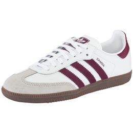 Sneaker adidas originals "SAMBA OG", M&auml;dchen, Gr. 37, braun (cloud wei&szlig;, maroon, gum5), Leder, Synthetik, Schuhe Sneaker, f&uuml;r Kinder & Jugendliche